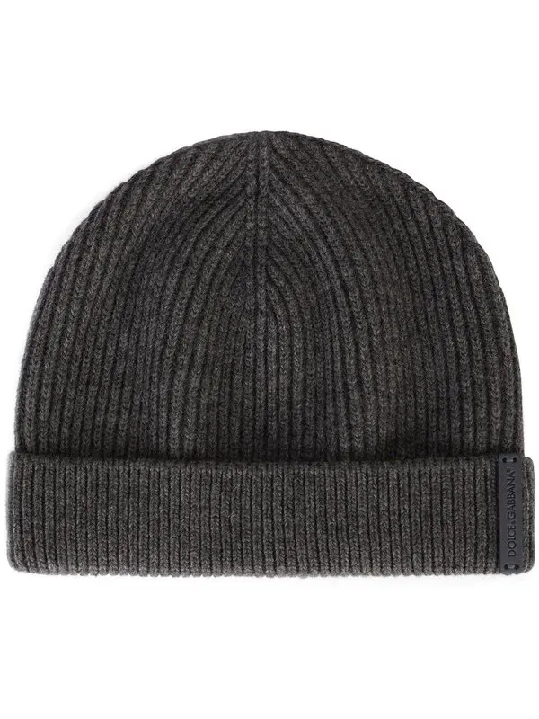Dolce & Gabbana Fisherman's-knit Wool Beanie - Grey