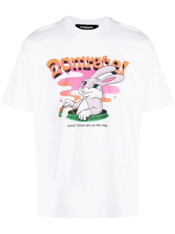 DOMREBEL Carrots Box Graphic-print T-shirt - White