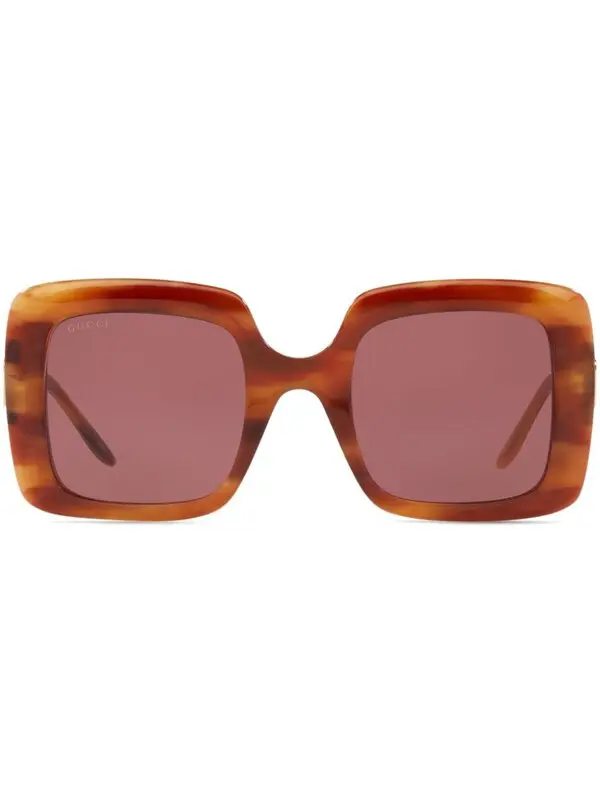 Gucci Oversized Square-frame Sunglasses - Brown