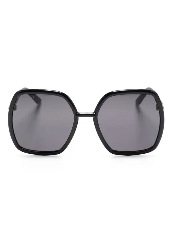 Gucci Horsebit-embellished Sunglasses - Black