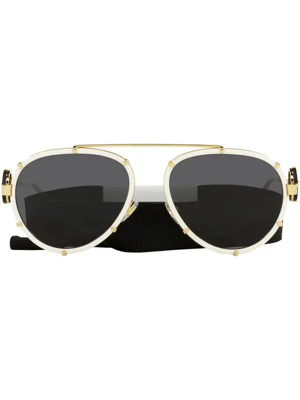 Versace Pilot-style Sunglasses - White