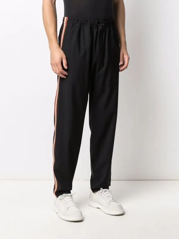 QASIMI Drawcord Side-stripe Trousers