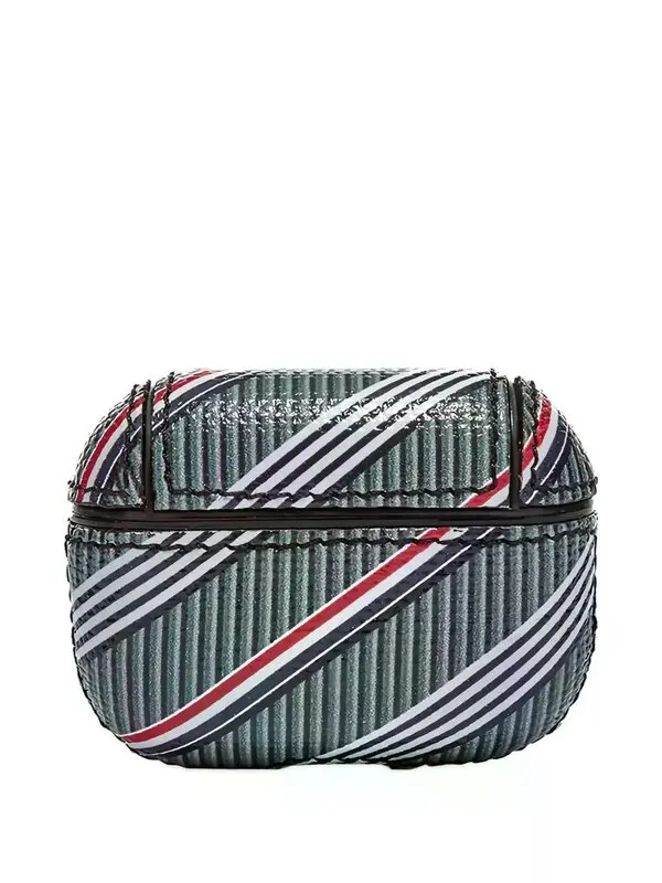Thom Browne Stripe-pattern Airpods Case - Green