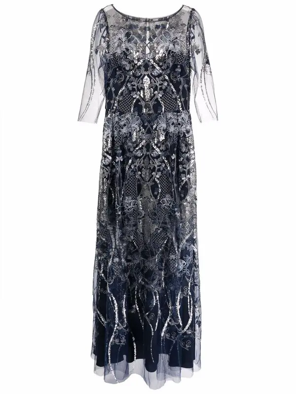 Marchesa Embroidered Tulle Gown