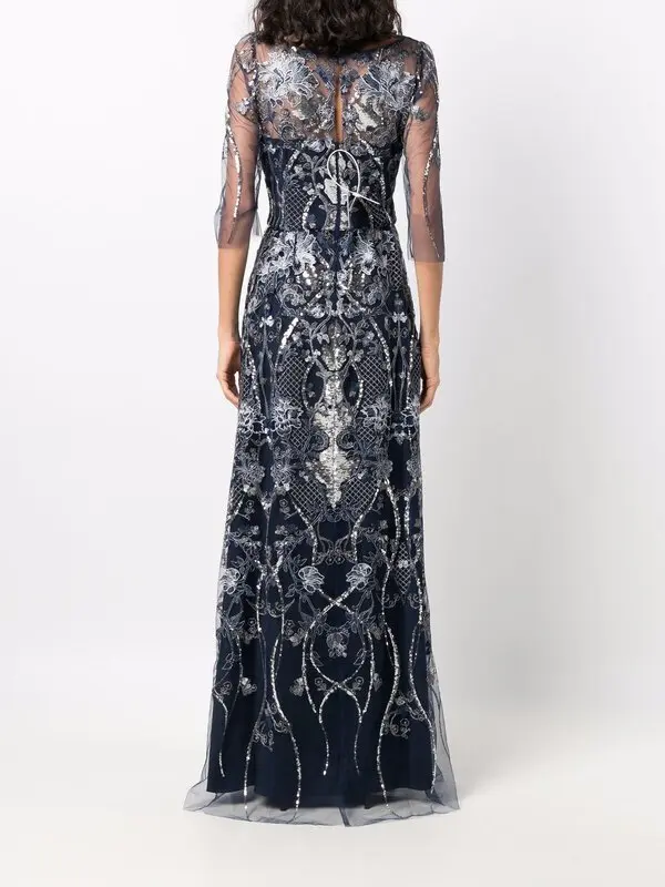 Marchesa Embroidered Tulle Gown