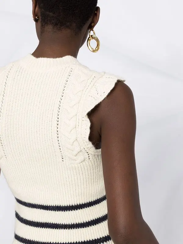 Dsquared2 Ruffled Sleeveless Knitted Top