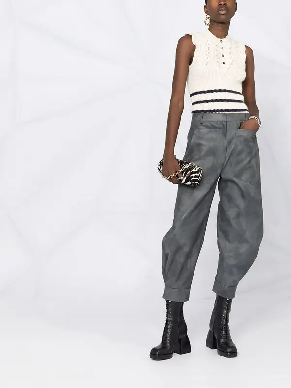 Dsquared2 Ruffled Sleeveless Knitted Top