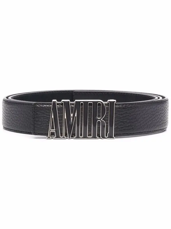 Amiri Logo-plaque Leather Belt