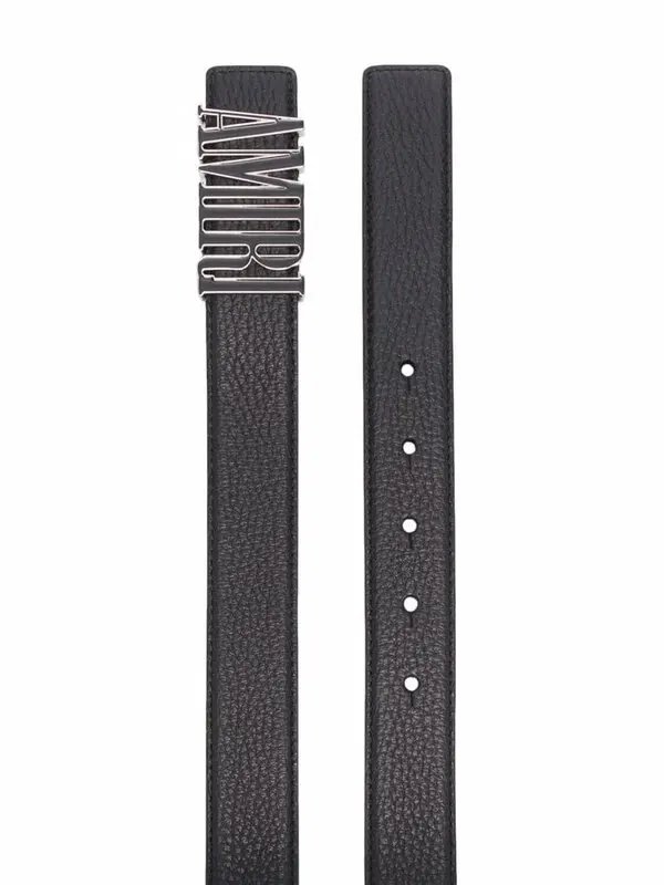 Amiri Logo-plaque Leather Belt