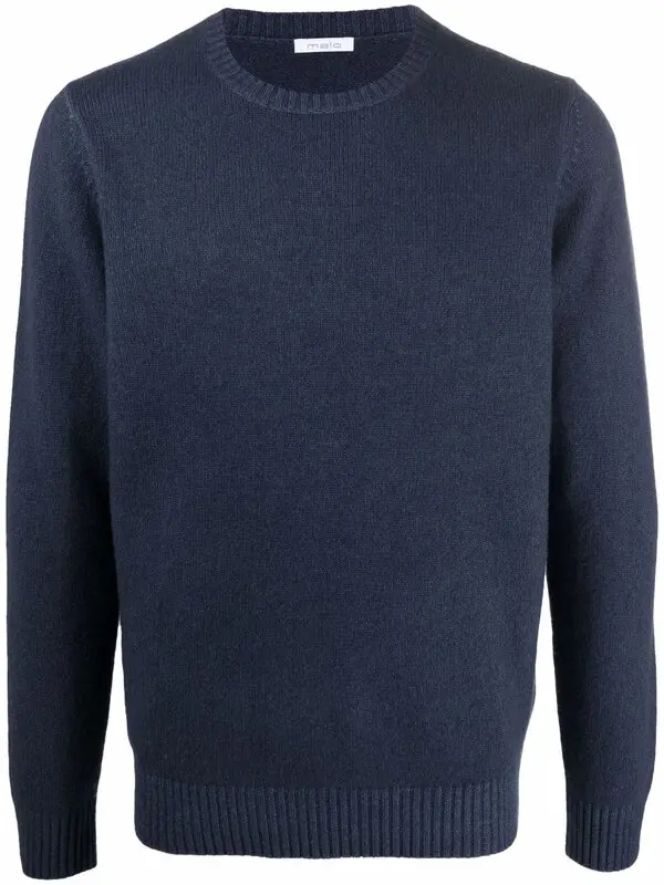 Malo Crew-neck Cashmere Jumper - Blue