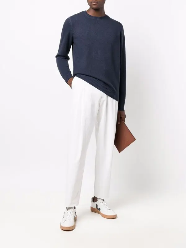 Malo Crew-neck Cashmere Jumper - Blue