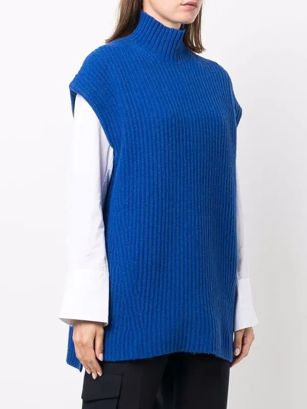 GANNI Rib-knit Oversized Vest
