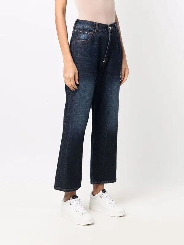 Philipp Plein Iconic Wide-leg Jeans - Blue
