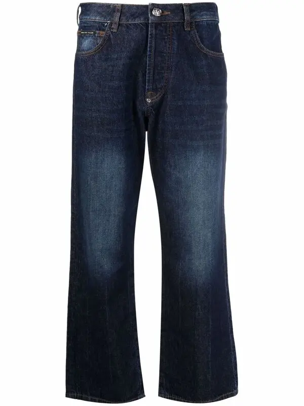 Philipp Plein Iconic Wide-leg Jeans - Blue