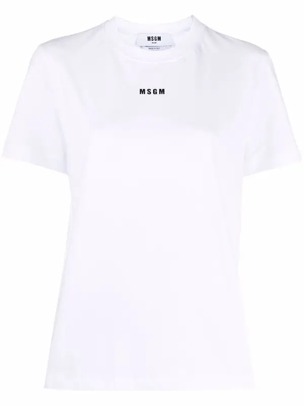 MSGM Logo-print Short-sleeved T-shirt - White