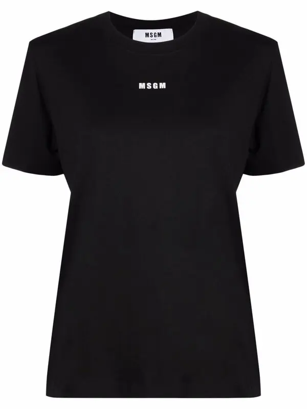 MSGM Logo-print Short-sleeved T-shirt - Black