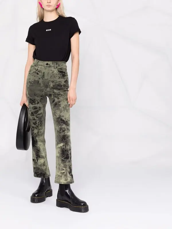 MSGM Logo-print Short-sleeved T-shirt - Black