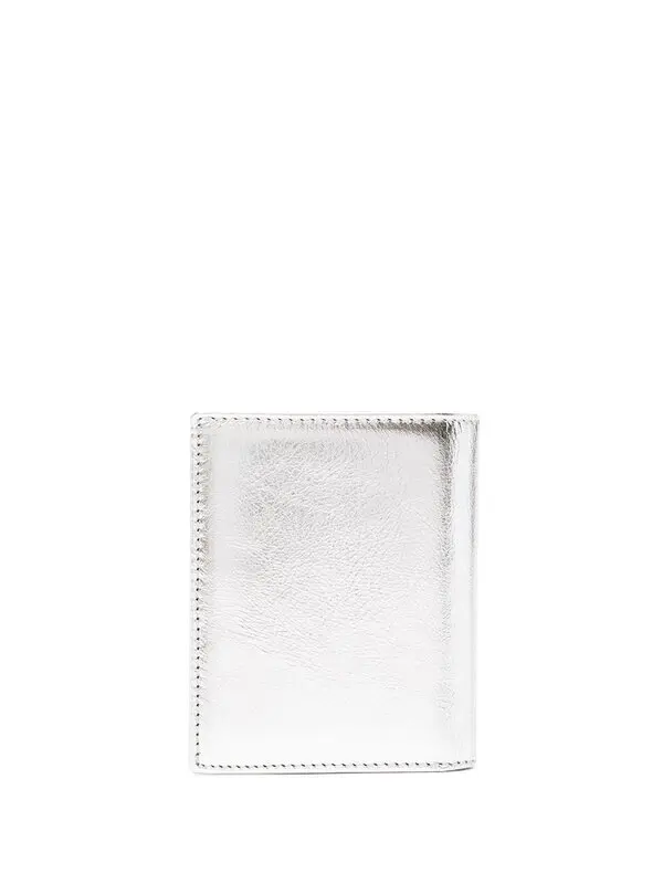 Comme Des Garçons Metallic Bi-fold Cardholder - Silver