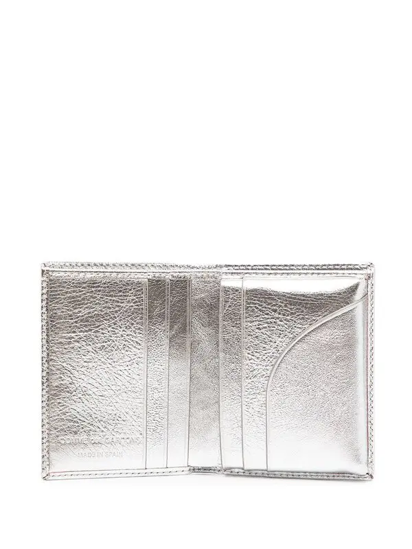 Comme Des Garçons Metallic Bi-fold Cardholder - Silver