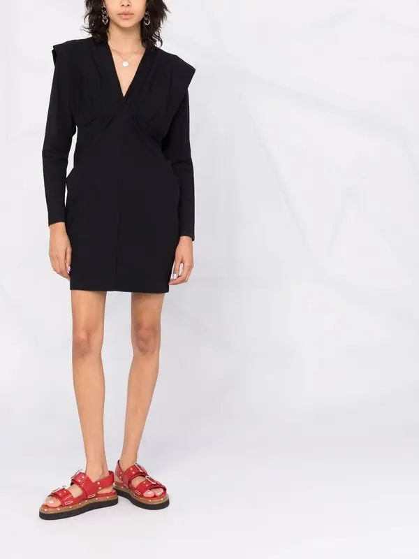 IRO PARIS V-neck Long-sleeved Mini Dress