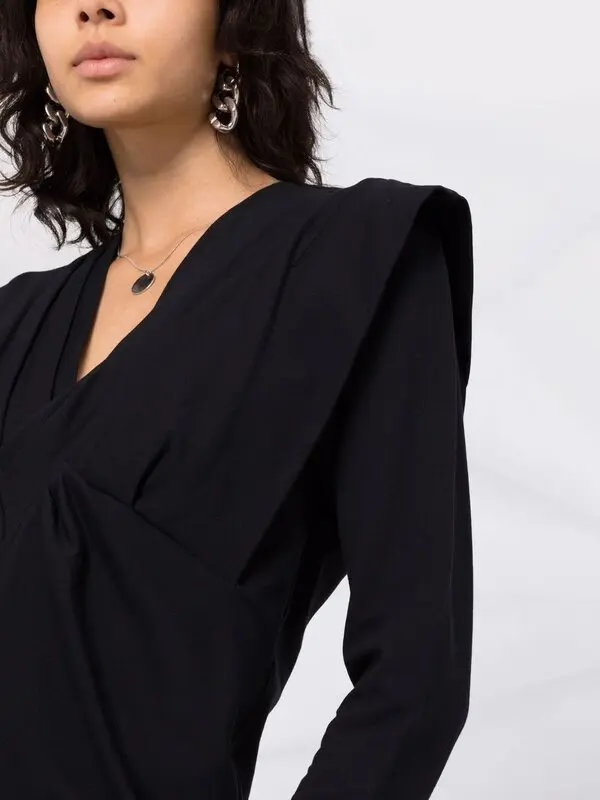 IRO PARIS V-neck Long-sleeved Mini Dress