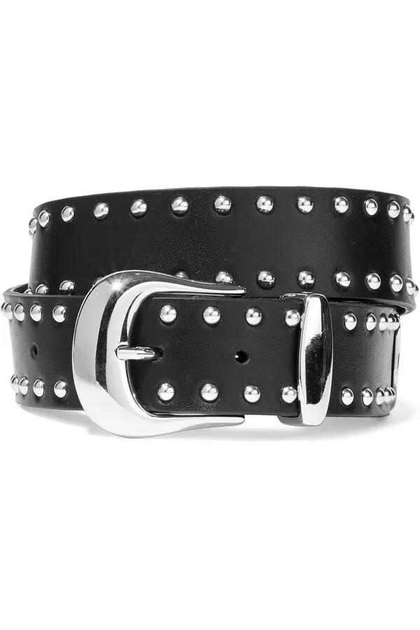 Iro Paris Gordie Studded Leather Belt In Black - 55% Off  display picture 1