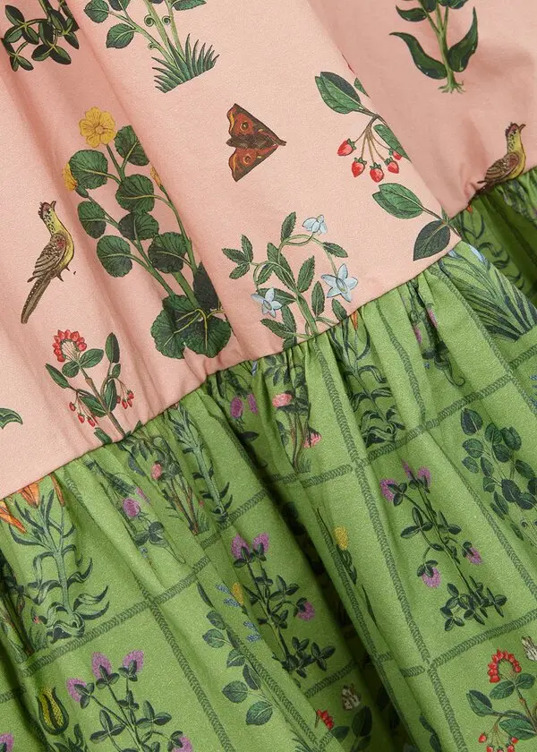 Rhode Eloise Floral-print Cotton Midi Dress