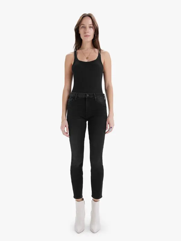 MOTHER High Waisted Looker Ankle Encounters At Night Denim