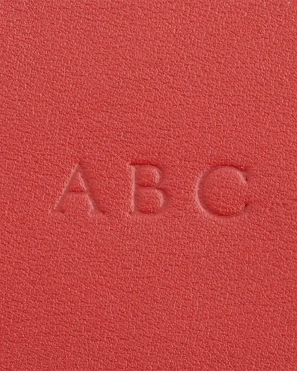 ROYCE NEW YORK Monogrammed Leather Card Holder Wallet, Personalized - Red