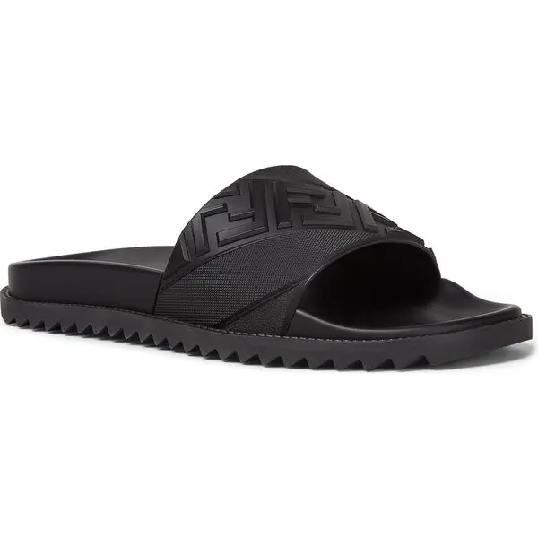 Fendi Ff Slide Sandal - F0qa1 Nero