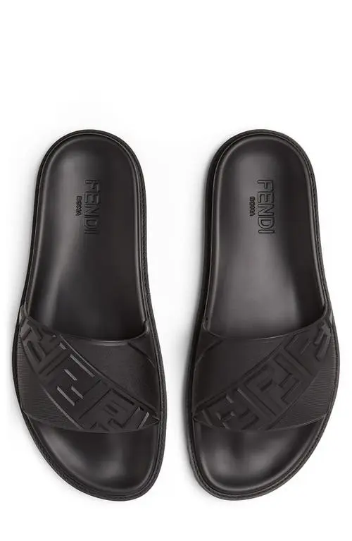 Fendi Ff Slide Sandal - F0qa1 Nero