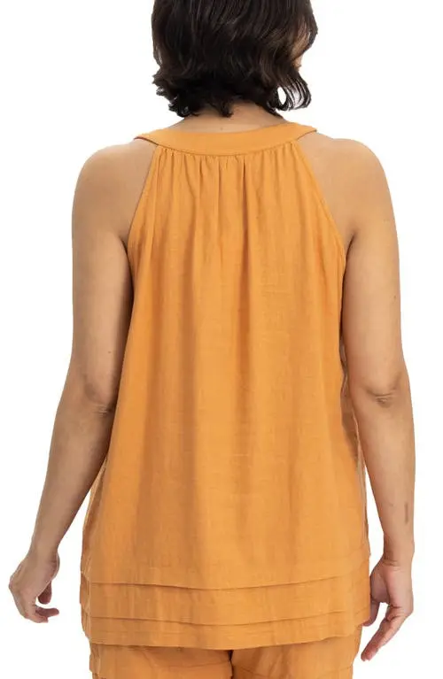 ANGEL MATERNITY V-neck Maternity Tank - Burnt Orange