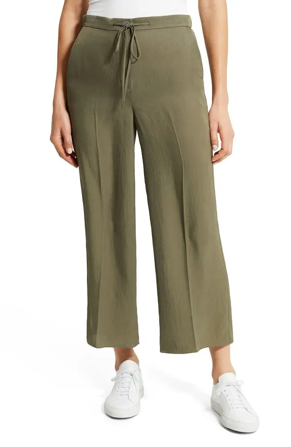 Theory Wide Leg Crop Pants