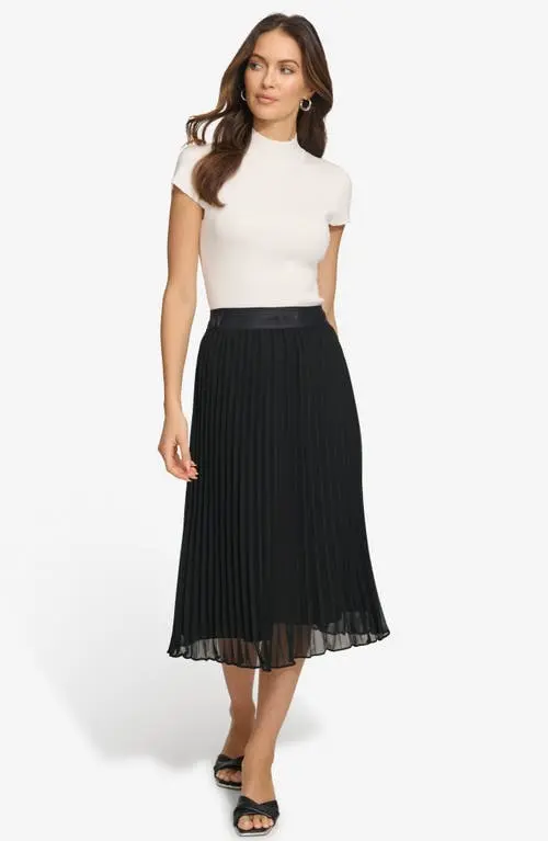 Dkny Pleated Midi Skirt