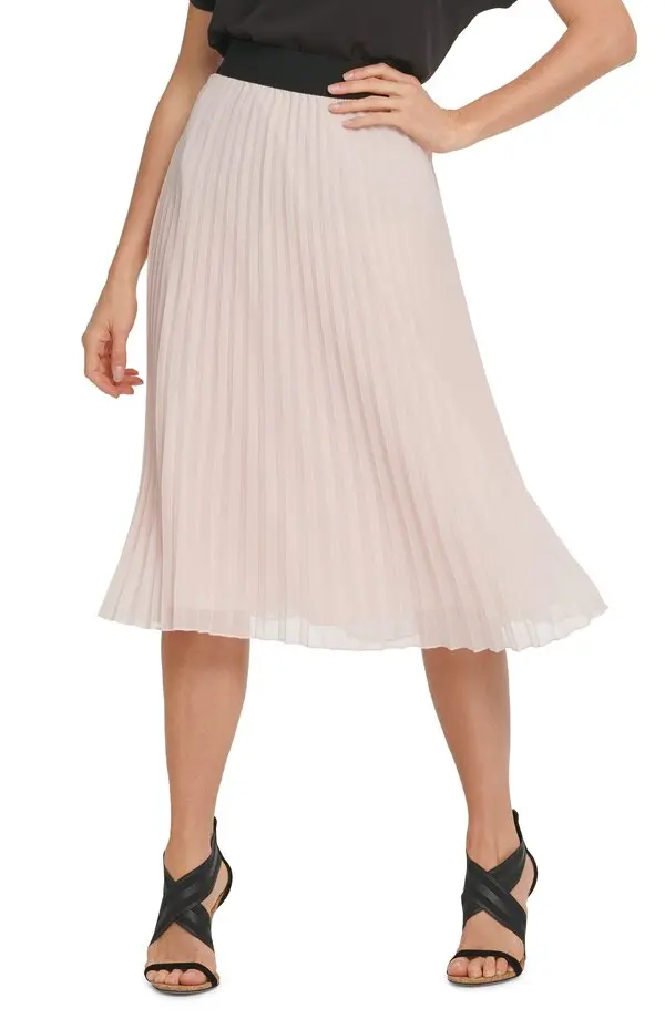 Dkny Pleated Midi Skirt