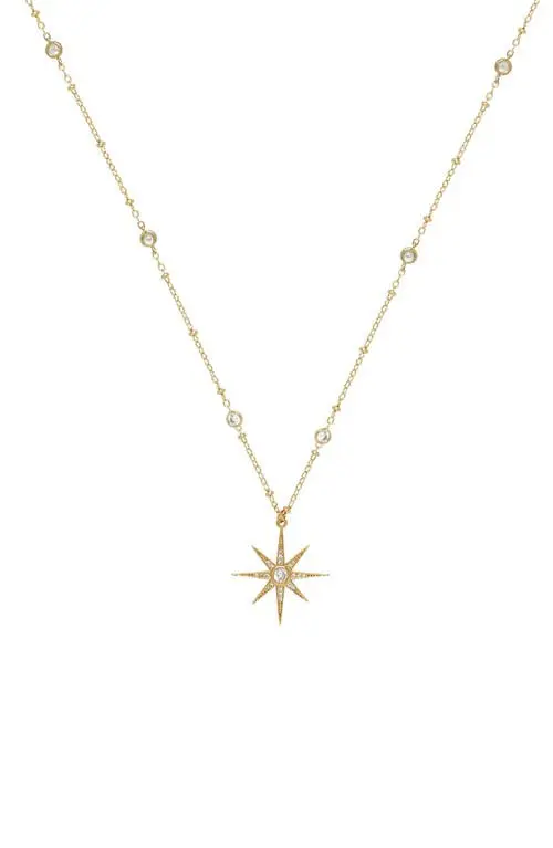 Ettika Crystal Star Pendant Necklace - Gold