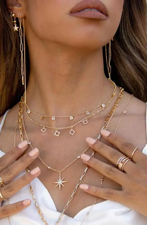 Ettika Crystal Star Pendant Necklace