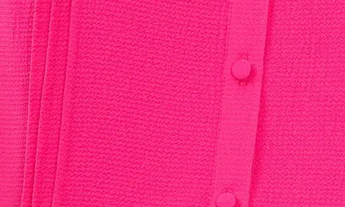 CECE DUPRAZ Pintuck Ruffle Short Sleeve Blouse