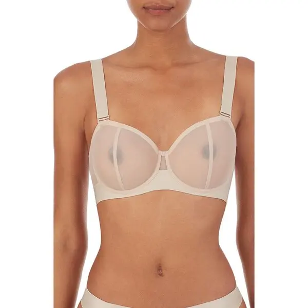 Dkny Sheers Strapless Underwire Bra - Cashmere