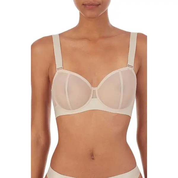 Dkny Sheers Strapless Underwire Bra - Cashmerend