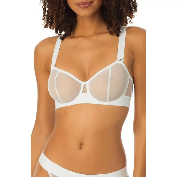 Dkny Sheers Strapless Underwire Bra - Dark White