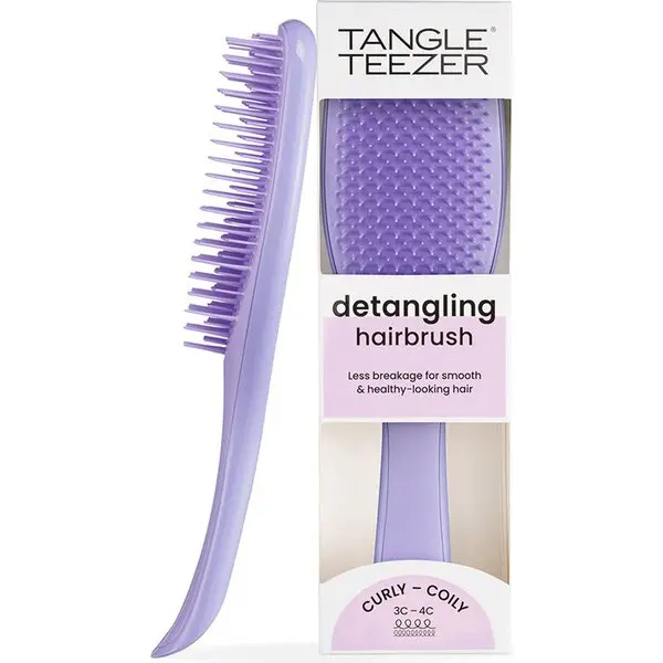 TANGLE TEEZER Ultimate Detangler Hairbrush For Curly To Coily - Purple Passion