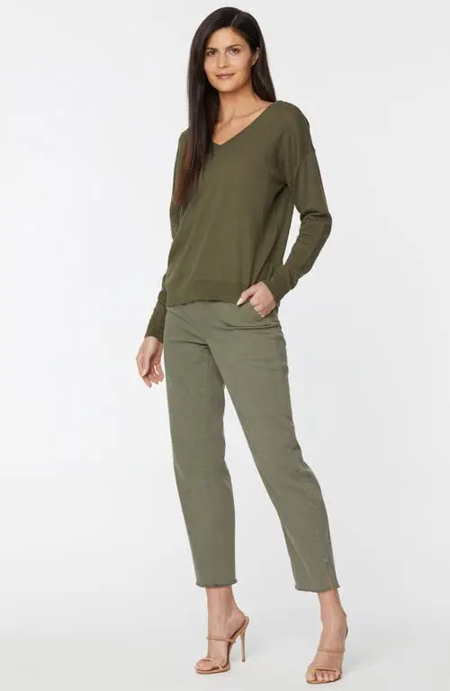 NYDJ Double V-neck Linen-blend Sweater
