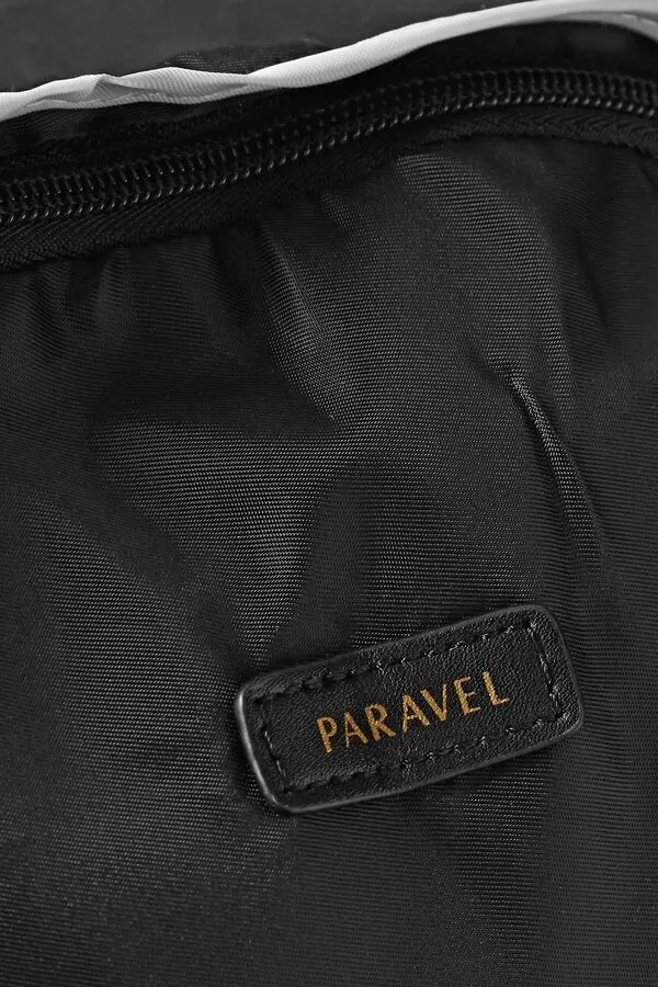 Paravel Net Sustain Fold-up Vegan Leather And Webbing-trimmed Shell Backpack