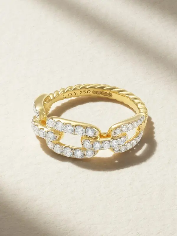David Yurman Stax 18-karat Diamond Ring - Gold