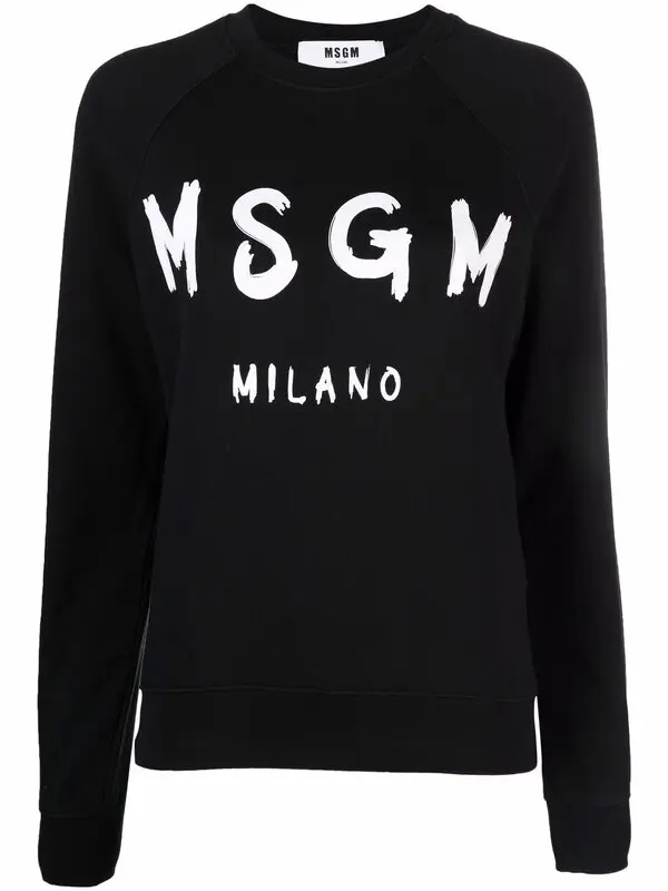 MSGM Logo-print Sweatshirt - Black