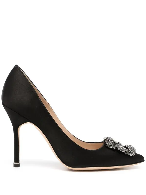 Manolo Blahnik Hangisi 105mm Pumps - Black