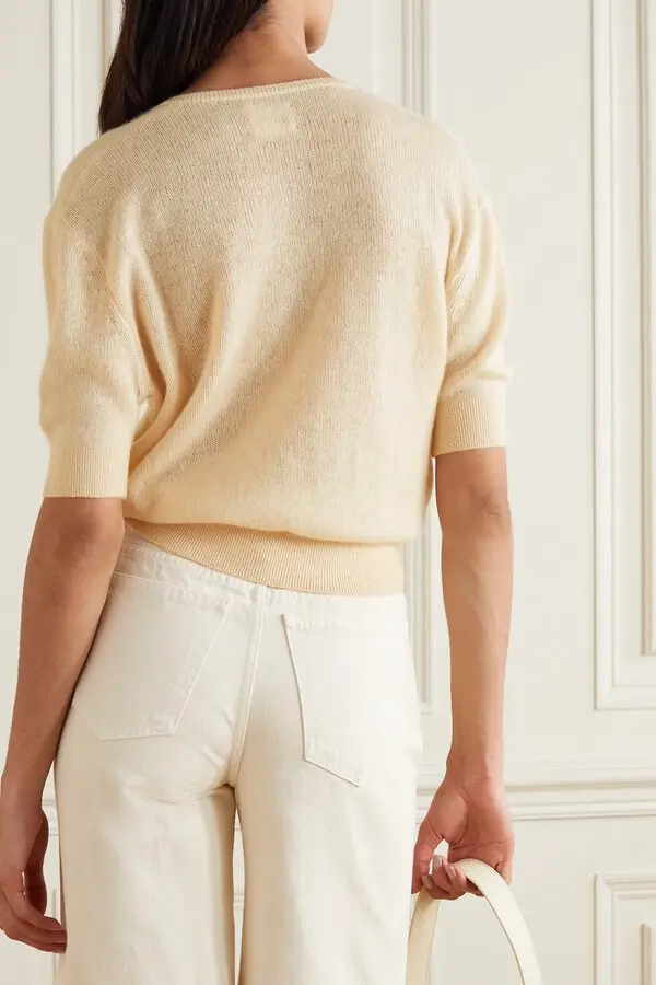 Khaite Sierra Cropped Stretch-cashmere Sweater