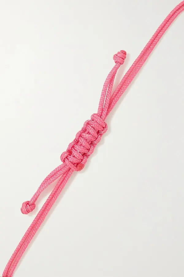 Yvonne Léon 9-karat Cord, Enamel And Diamond Bracelet