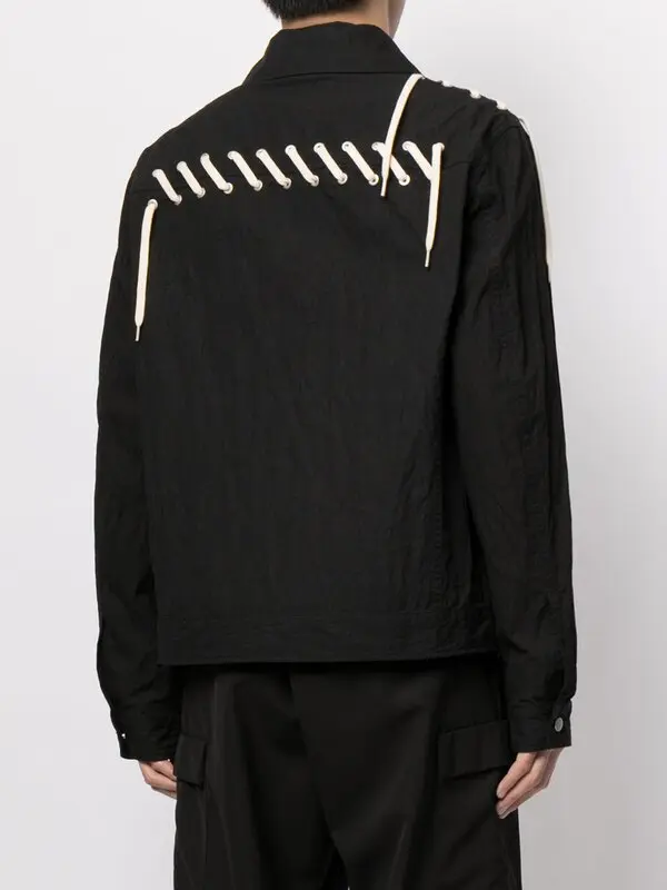 Craig Green Lace-Up Detail Worker Jacket In Black - 36% Off